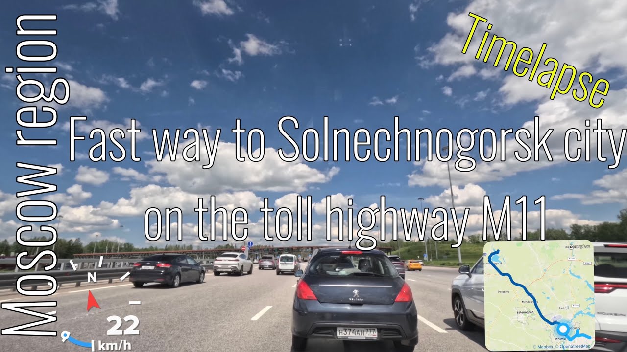 4k Timelapse Moscow region. The most expensive Highway M11 in Russia ...