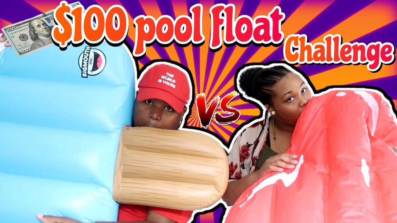 $100 POOL FLOAT CHALLENGE! 💵 - YouTube