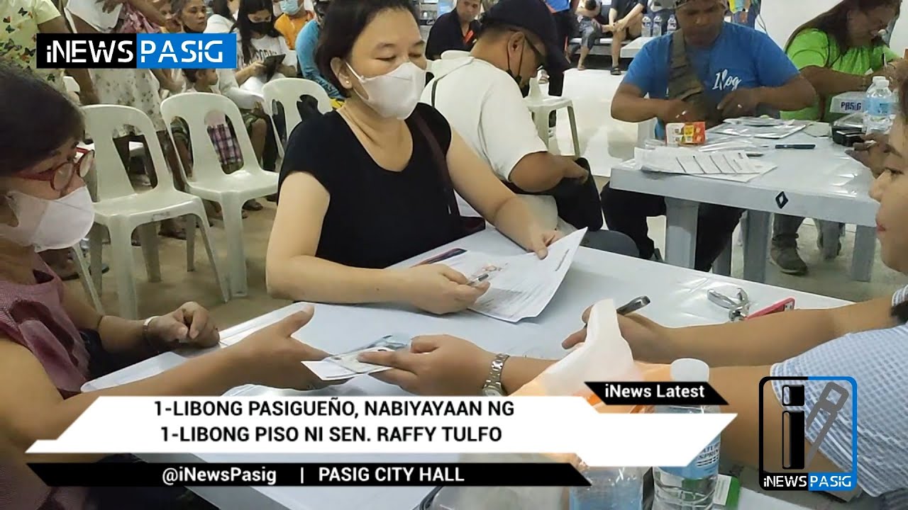 1-libong Pasigueño, nabiyayaan ng 1-libong piso ni Sen. Raffy Tulfo ...