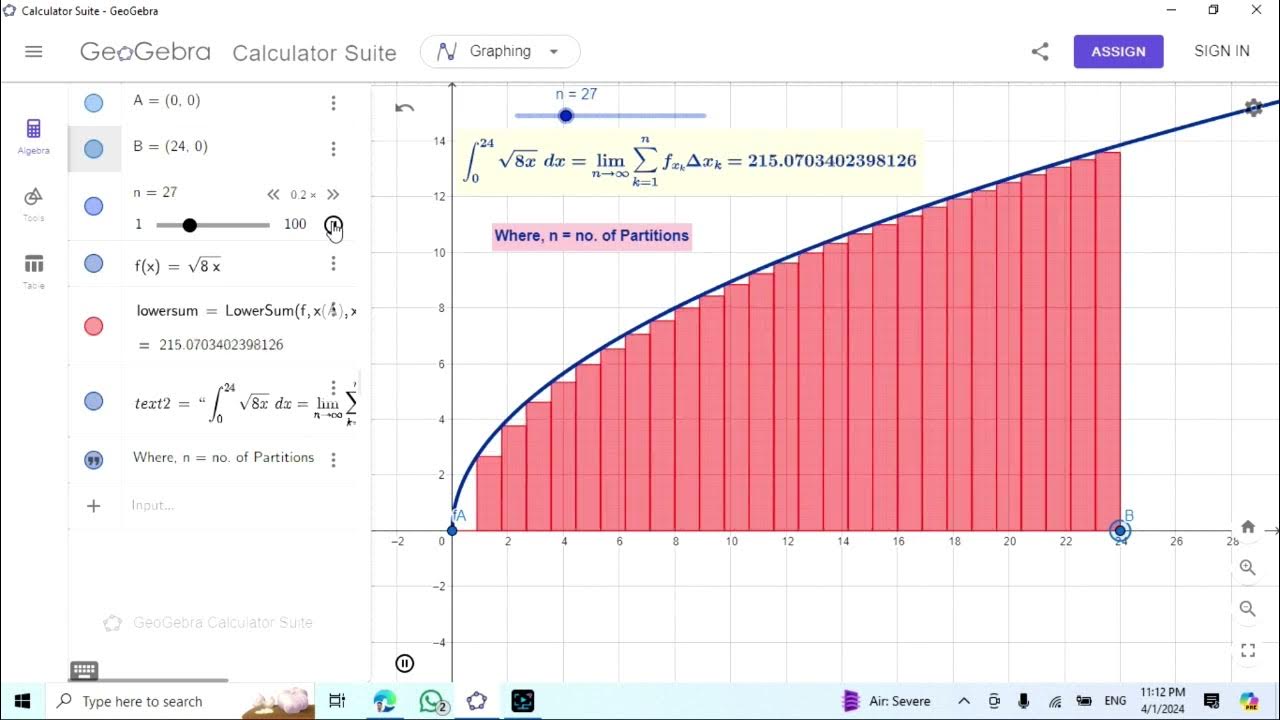 Area of curve by integration || Animation || - YouTube