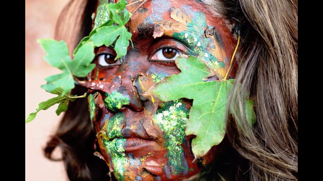 TREE BARK FACE - HALLOWEEN MAKEUP - YouTube