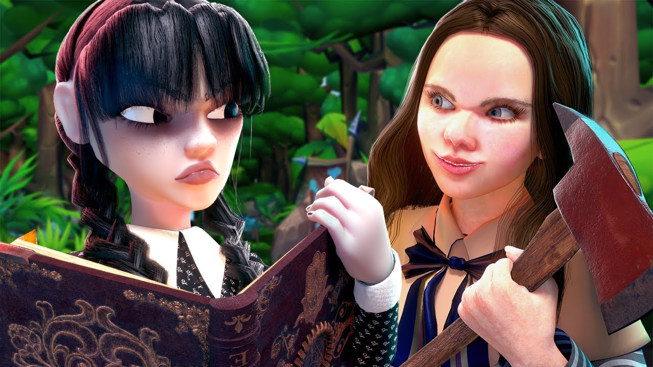 🔪Megan KILLER DOLL vs 🖤Wednesday Addams (3D Horror Animation) - YouTube