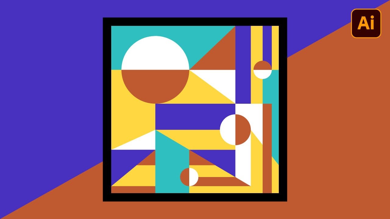 Color Block Geometric Background | Adobe Illustrator Tutorial - YouTube