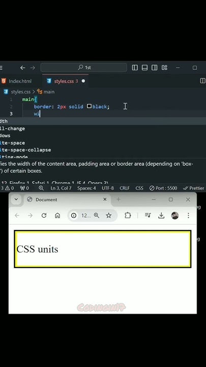 Css Units Css Series Prat 11 Codingin17 Css Shorts Youtube