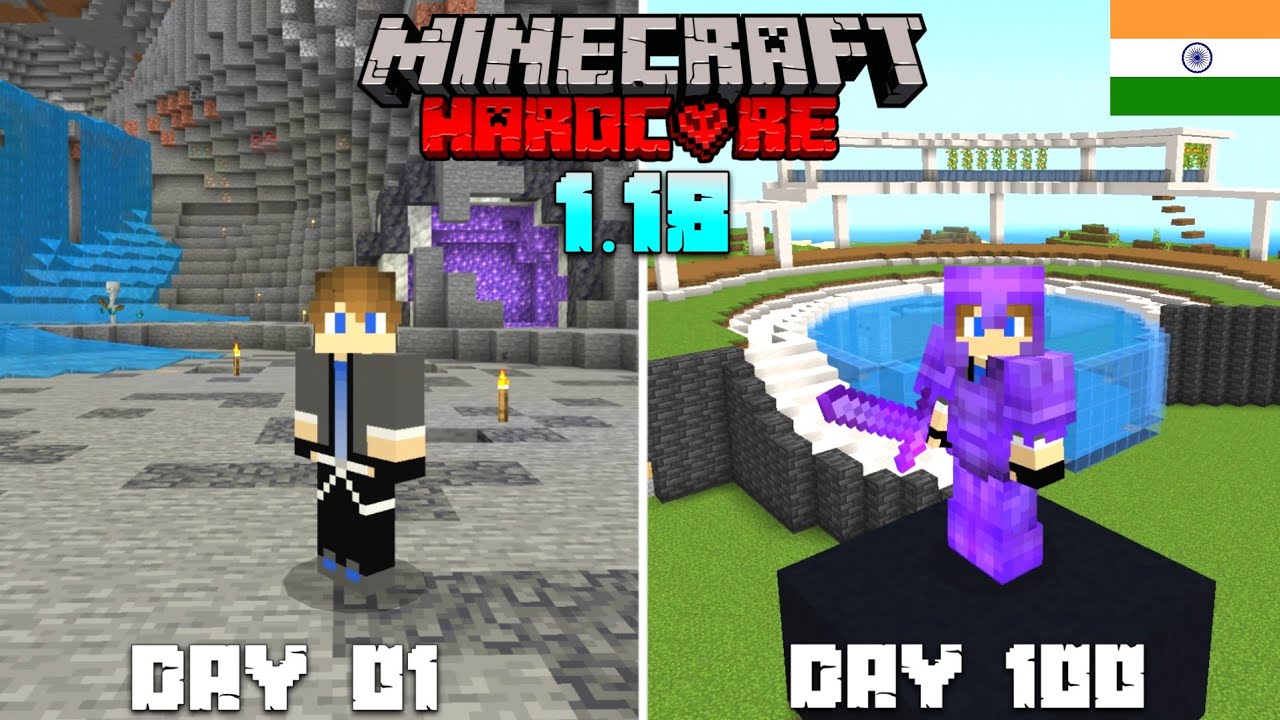 I Survived 100 Days In Caves And Cliff (1.18) In Minecraft Hardcore ...