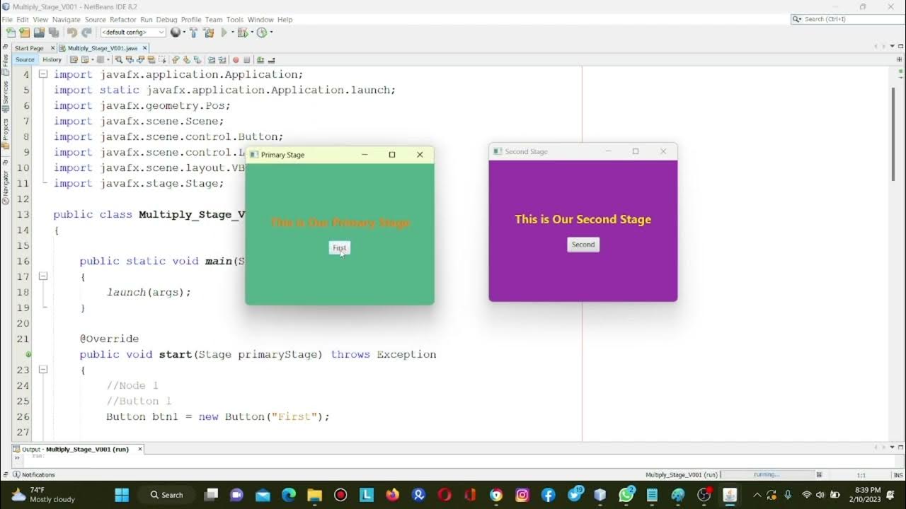 Java FX Multiply Stages + CSS Styling - YouTube
