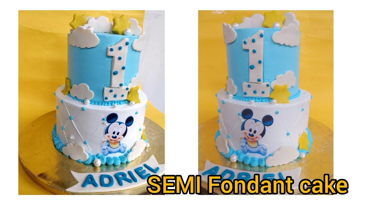 Semi fondant cake || cake decoration Idea || Baking with Bijayata Boro ...