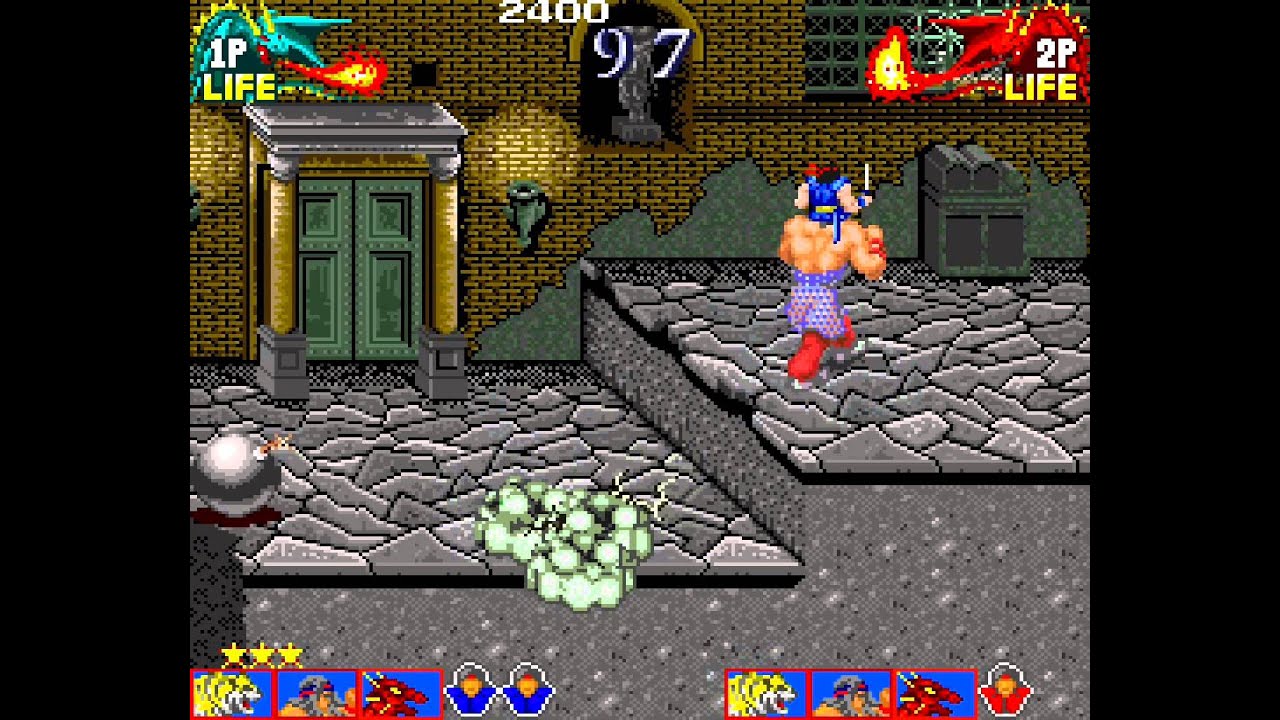 Tecmo Knight/Wild Fang 2 player Netplay arcade game - YouTube