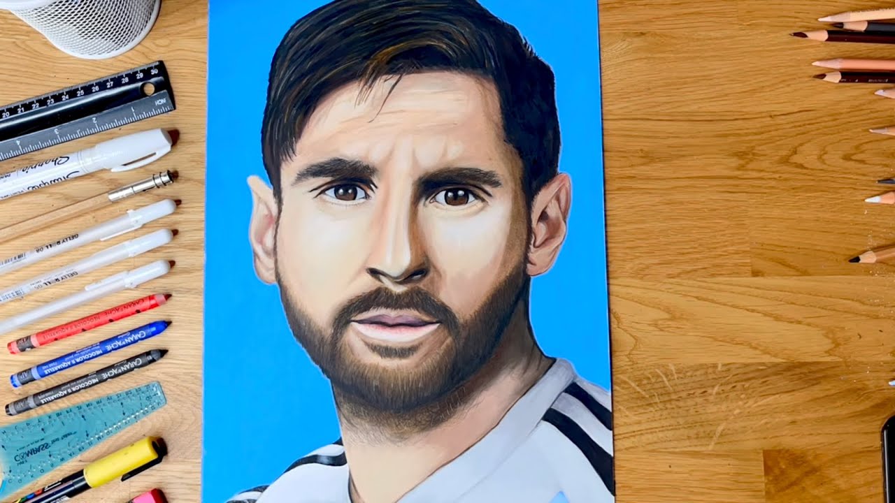 Drawing Sports Players: Lionel Messi - YouTube