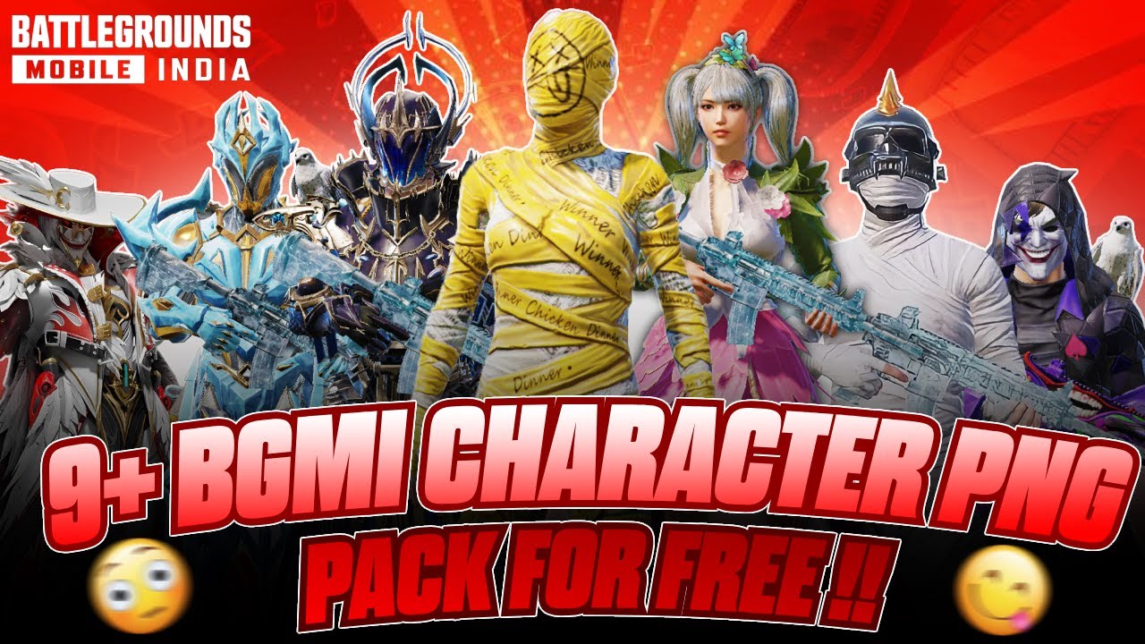 FREE BGMI Character PNG Pack For Thumbnails🥰 | 2025 - YouTube