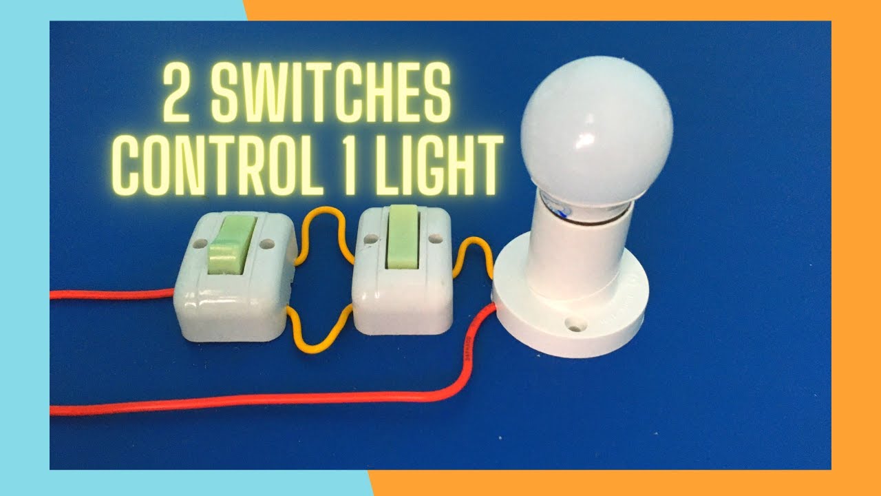 How to wiring connect two switches control one light #howto #DIY # ...