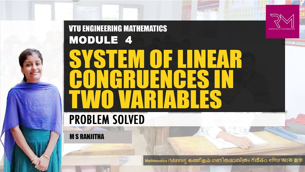 System of Linear Congruences in Two Variables | Engineering Mathematics ...