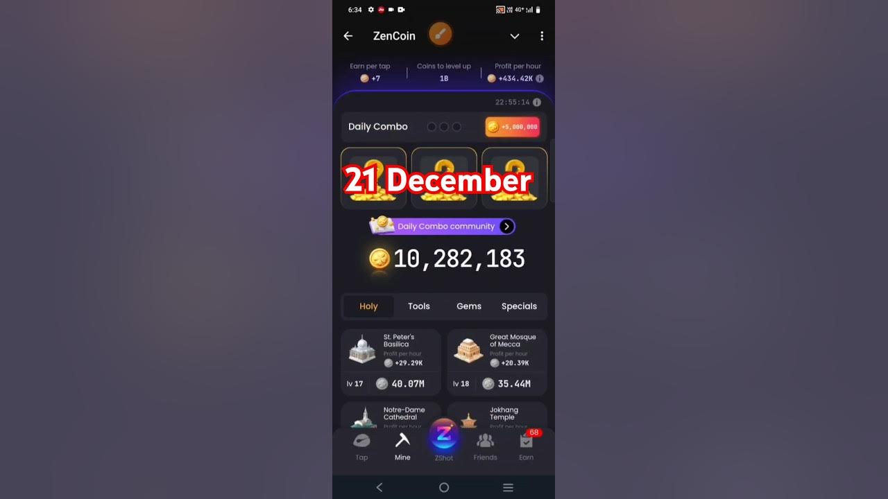 Zencoin Daily Combo Card 21 December | Zen coin Combo Today #zencoin #dailycombo #airdrop # ...