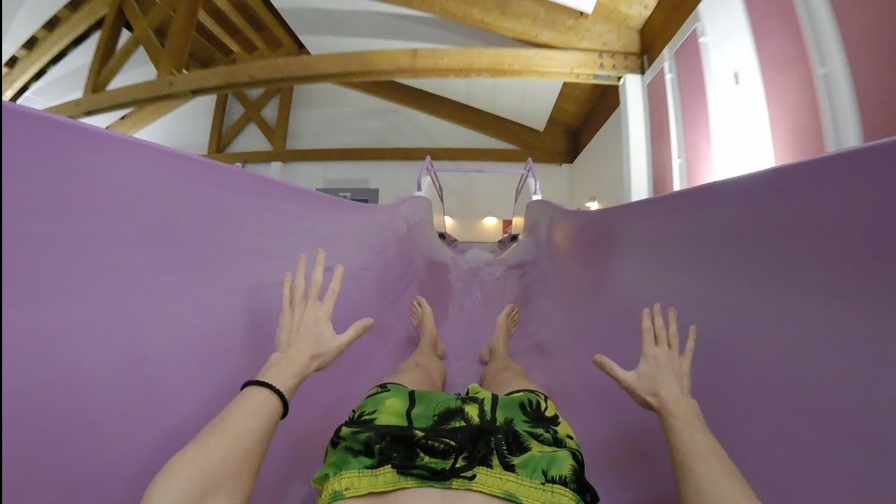 Backwords on The Purple water slide at Furumo Svømmehall - YouTube