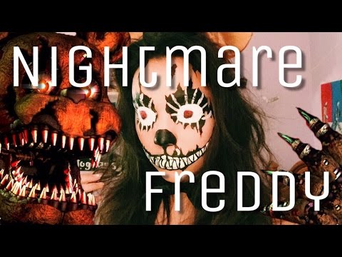 Nightmare Freddy Face Paint - YouTube