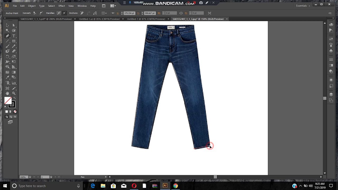 Adobe Illustrator/How to trace jeans in adobe illustrator /using pen to ...