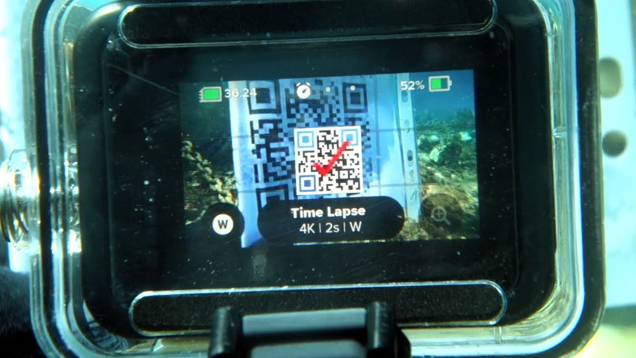 test QR code for GoPro underwater - YouTube