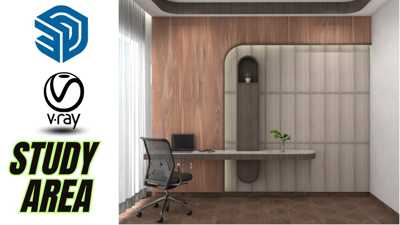 Study area l Sketchup tutorial l Vray render settings - YouTube