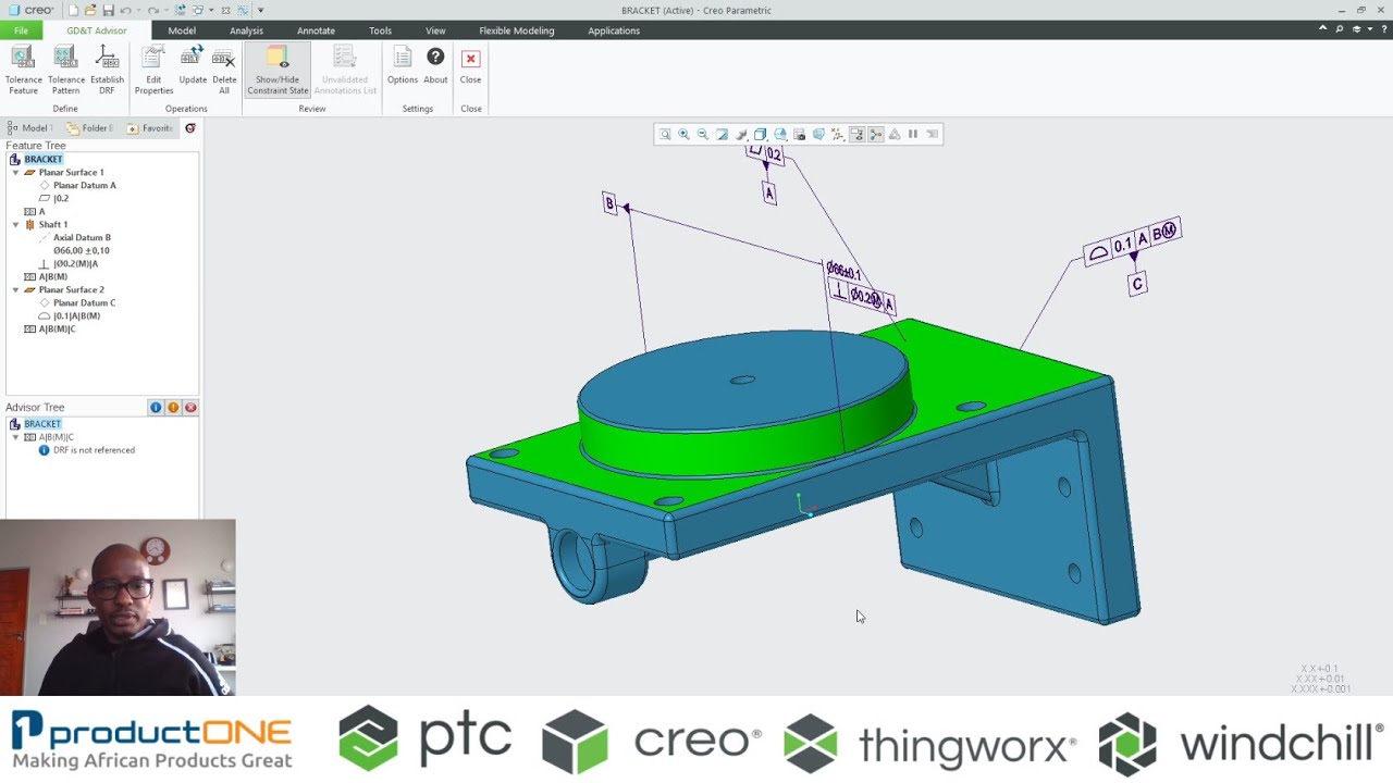 Geometric Dimensioning and Tolerancing (GD&T) in Creo Parametric - YouTube