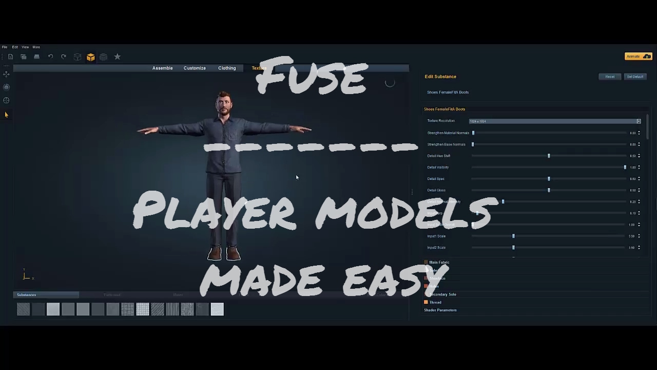 Creating player models in Fuse - 3D Modeling - YouTube