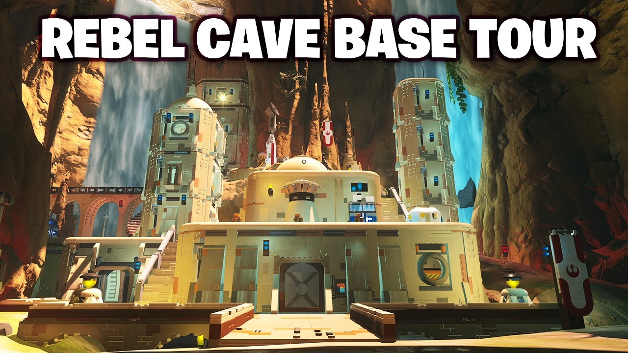Custom Rebel Cave Base Tour in LEGO Fortnite - YouTube