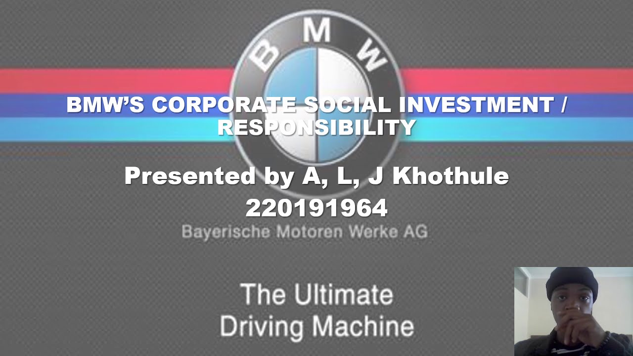 BMW’S CORPORATE SOCIAL INVESTMENT - YouTube