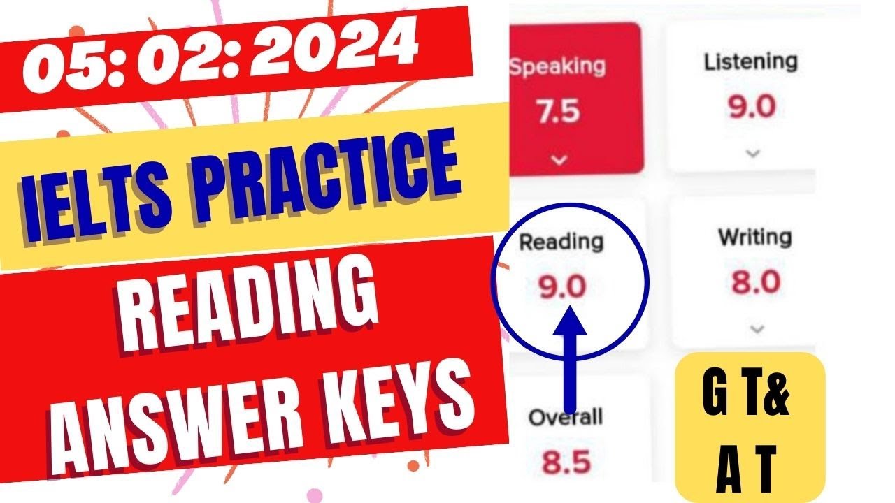 Master the IELTS Reading Test: Practice Test 1 Answer Keys - YouTube