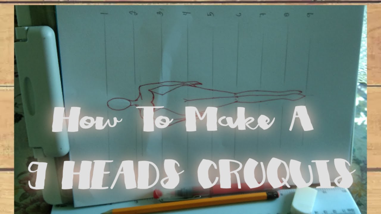 HOW TO DRAW A 9 HEADS CROQUIS for beginners - YouTube