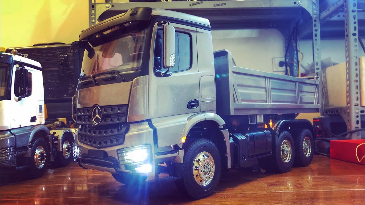 1/14 R/C Mercedes-Benz Arocs 3348 6x4 Tipper Truck - Tamiya - YouTube