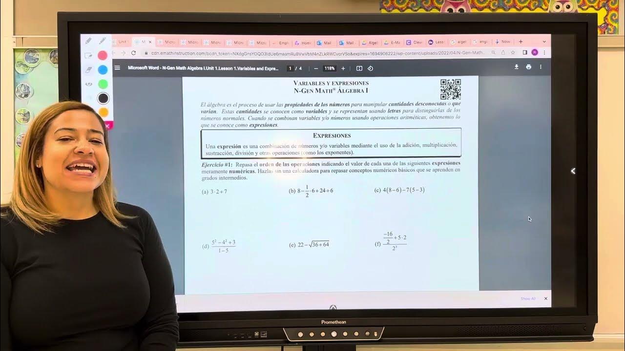 eMathInstruction en Español Unidad 1 Lección 1 Ej. 1 - YouTube