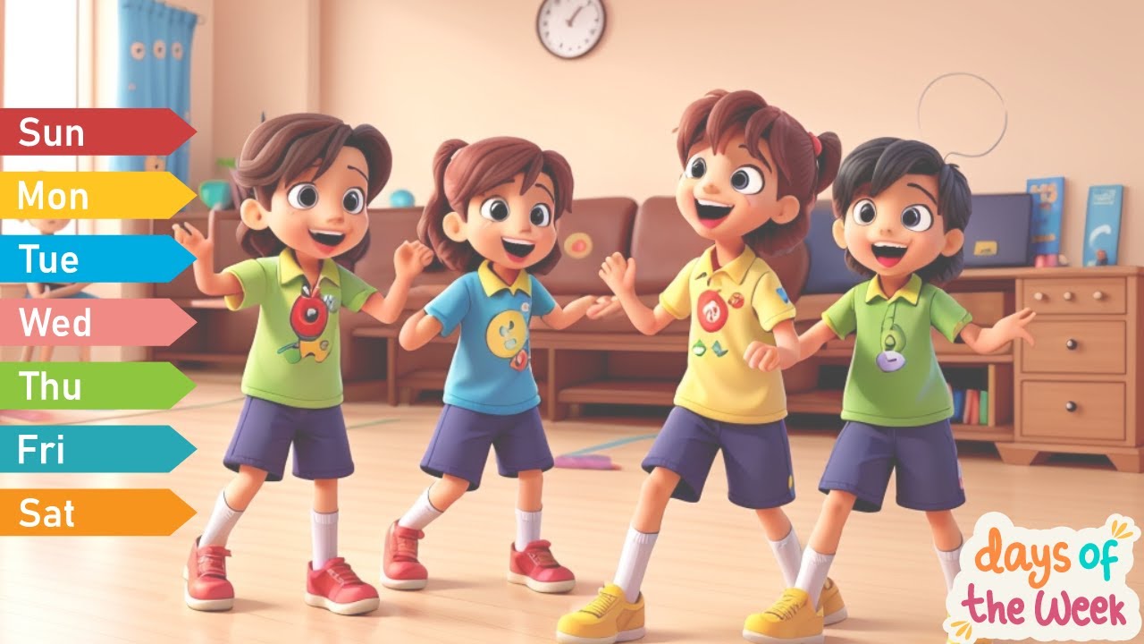 Days of the Week Song - 7 Days of the Week – Nursery Rhymes & Children ...