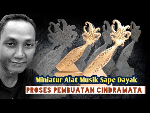 Proses Pembuatan Cindramata Berbahan Resin || Miniatur Alat Musik Sape Dayak,bersama Muhammad ...