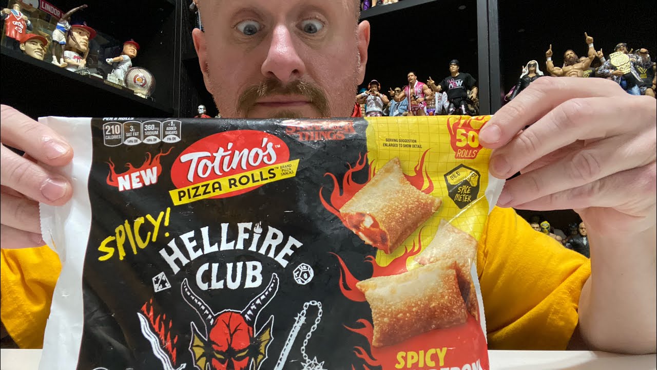 NEW Totino’s Hellfire Club Spicy Pepperoni Pizza Rolls (My Review)!!! - YouTube