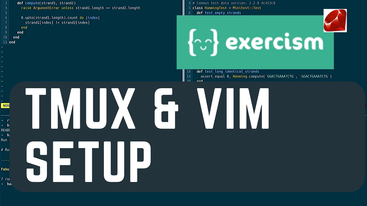 exercism.io TMUX & VIM Setup - YouTube