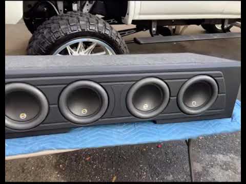 GMC Denali Quadruple JL Audio 8w7 Sub Enclosure - YouTube