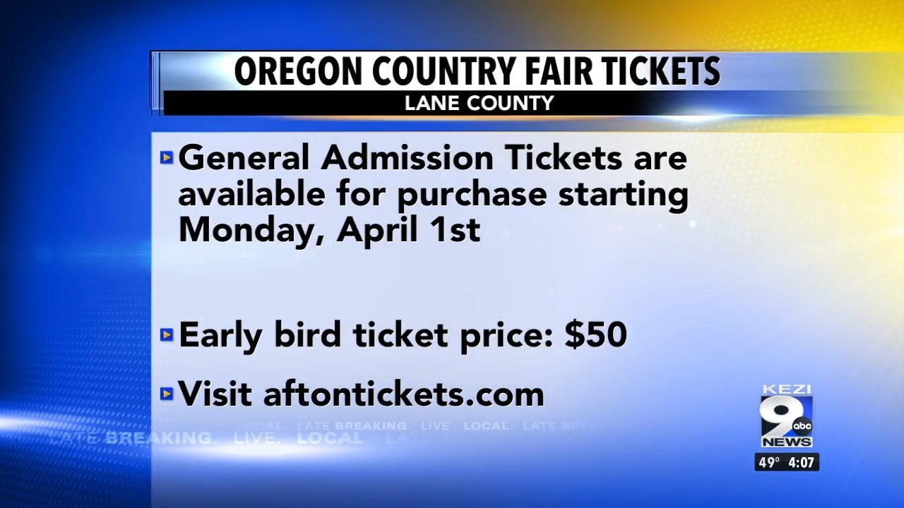 Oregon Country Fair tickets on sale now - YouTube