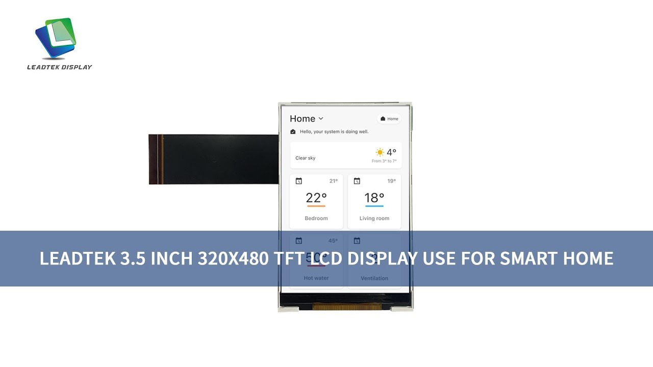 Leadtek 3.5 inch 320xRGBx480 TFT LCD Display Use For Smart Home - YouTube