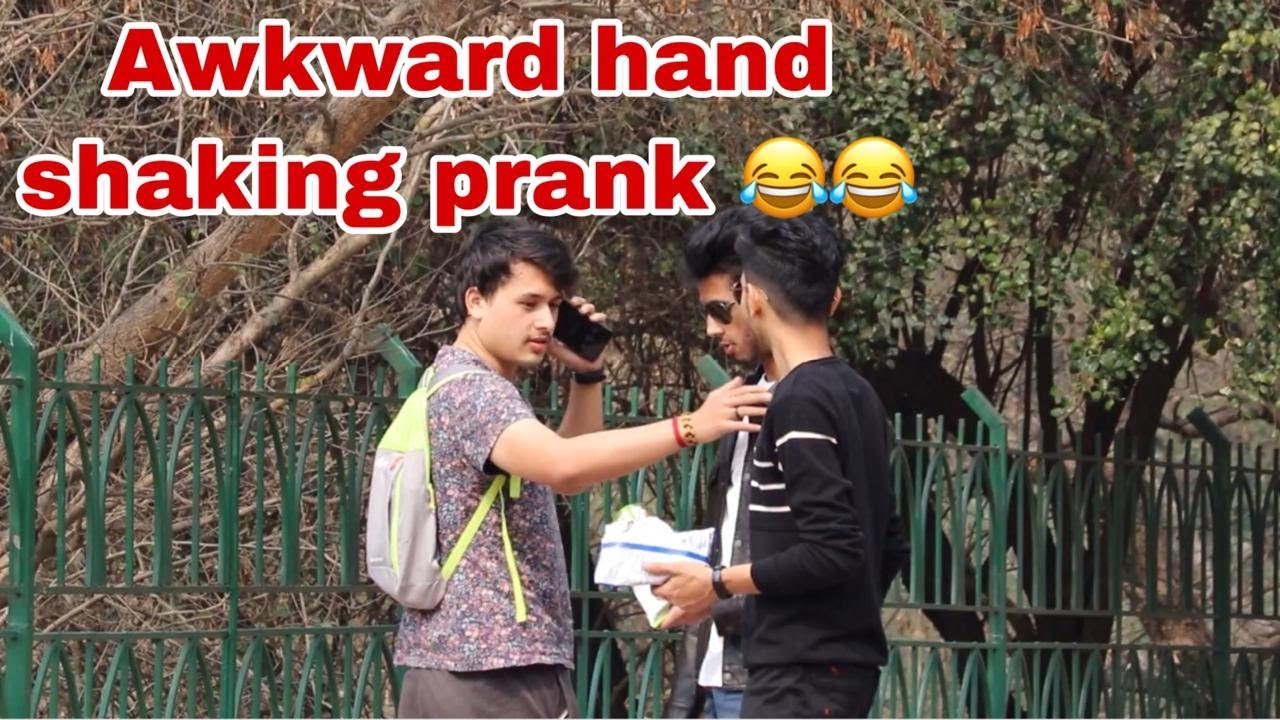 awkward hand shaking prank by sam ( sunil) | ans crew | public reaction ...