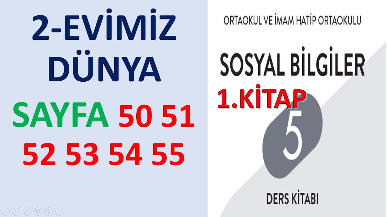 5. Sınıf Sosyal Bilgiler Ders Kitabı 1.KİTAP Cevapları Sayfa 50 51 52 ...