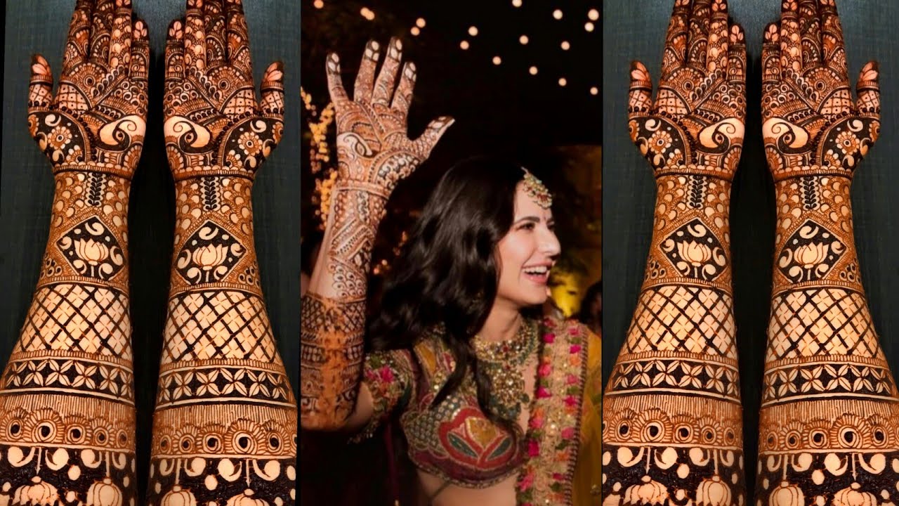 Exclusive!! Katrina Kaif Wedding Inspired Mehndi Design||Katrina Kaif ...