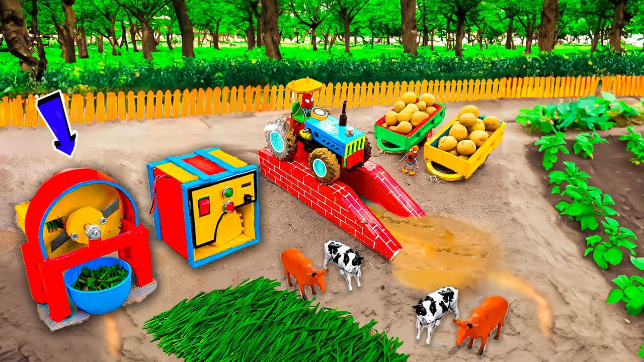 DIY tractor making mini lawn mower for cows | cow shed - woodworking ...