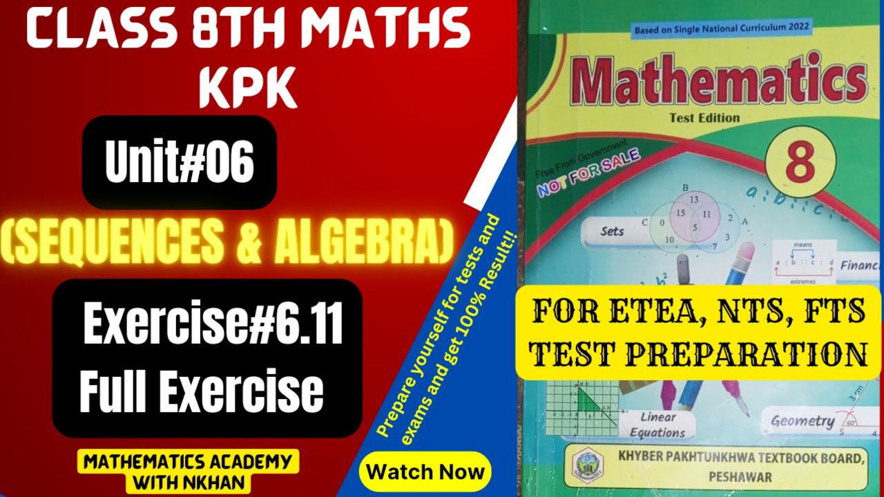 Class 8 Maths Chapter 6 Exercise 6.11|8th Class Mathematics Unit 6 ...