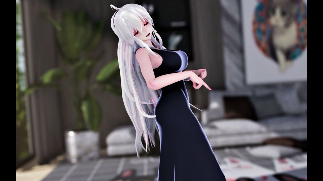 😍💖😊【Vocaloid MMD／4K／60FPS】Yowane Haku【Good-night Kiss】💖😍💕 - YouTube