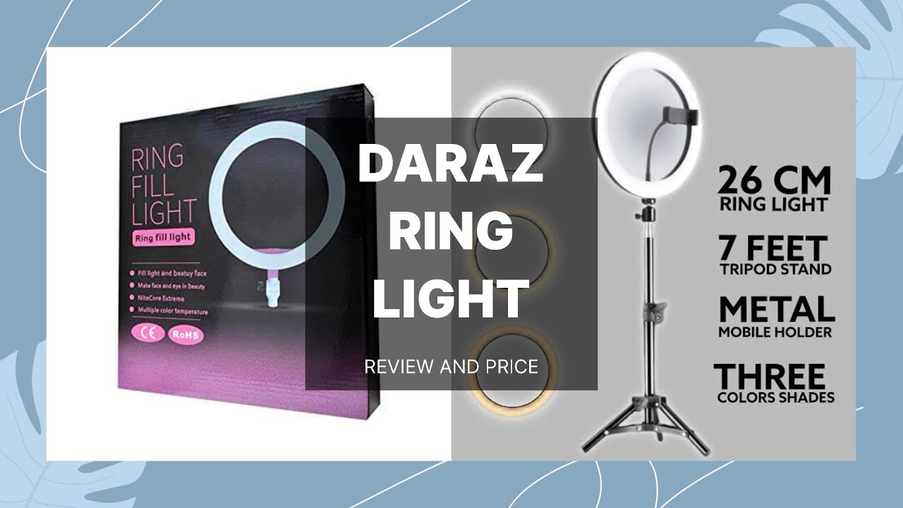 daraz tripod with ring light unboxing | 26cm Ring light | 7ft tripod ...