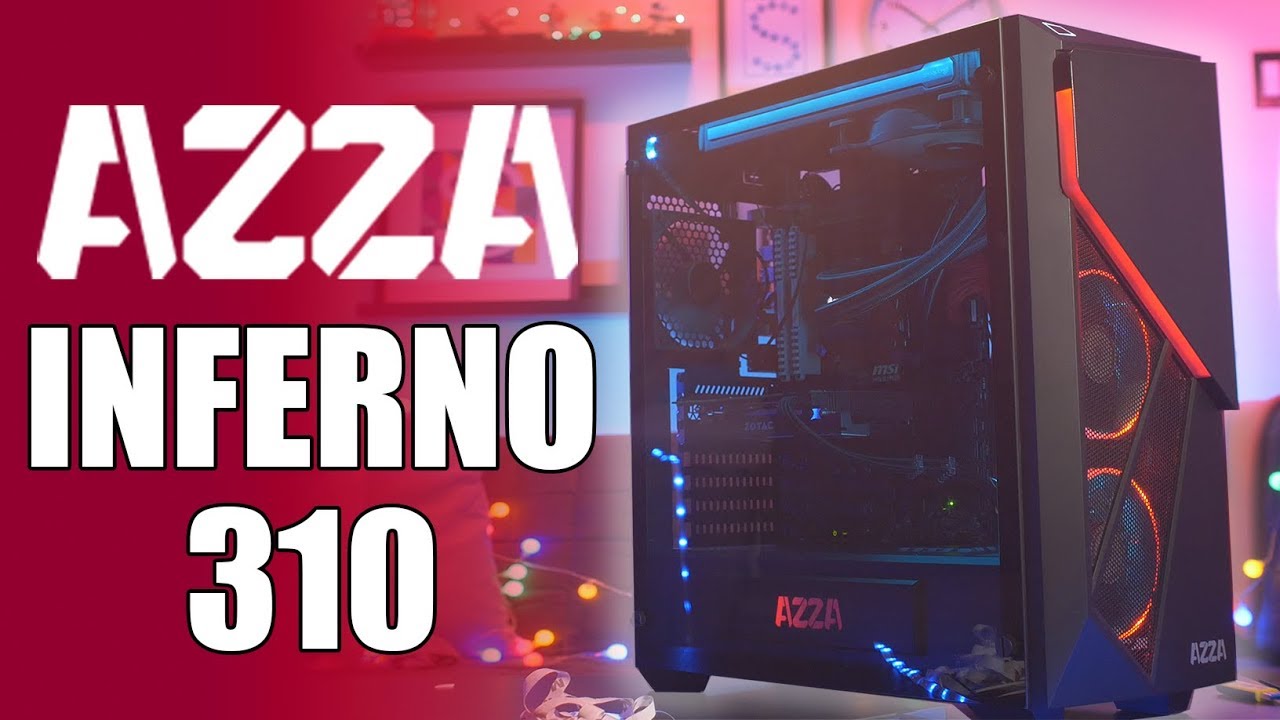 BEST 60$ TEMPERED GLASS PC CASE WITH RGB ? AZZA inferno 310 - YouTube