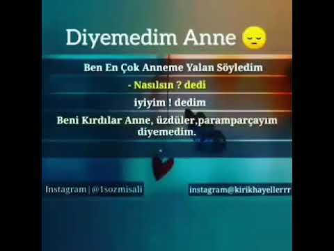 DİYEMEDİM ANNE