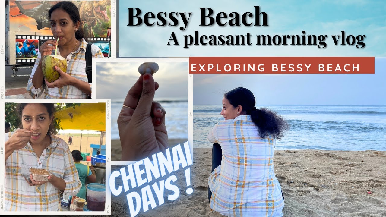 Besant nagar beach vlog Tamil | sunrise & food at Bessy beach Morning ...