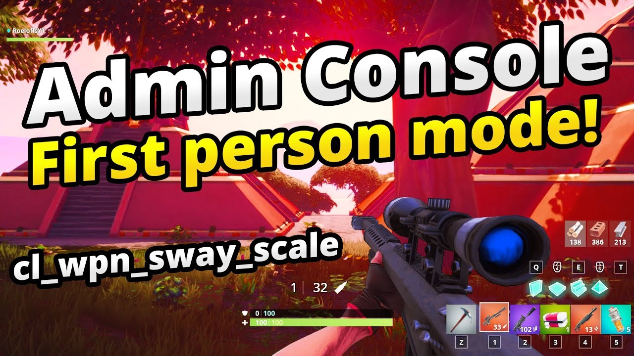 How to unlock Admin Console in Fortnite! First person mode - YouTube