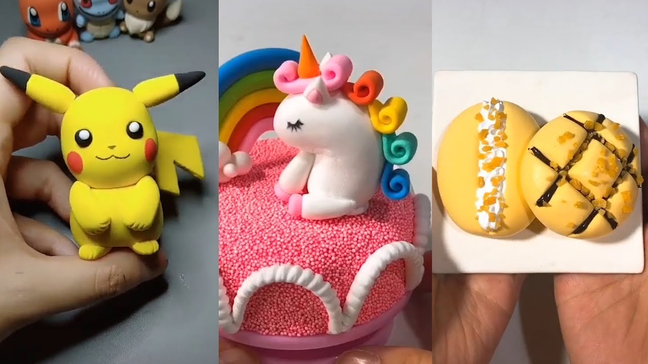 Miniature Clay Art Compilation #09 - Make mini cute cake - Polymer Clay ...