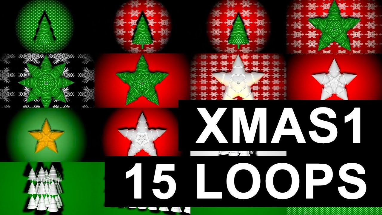XMAS 1 || VJ Loops Holiday themed pack - YouTube